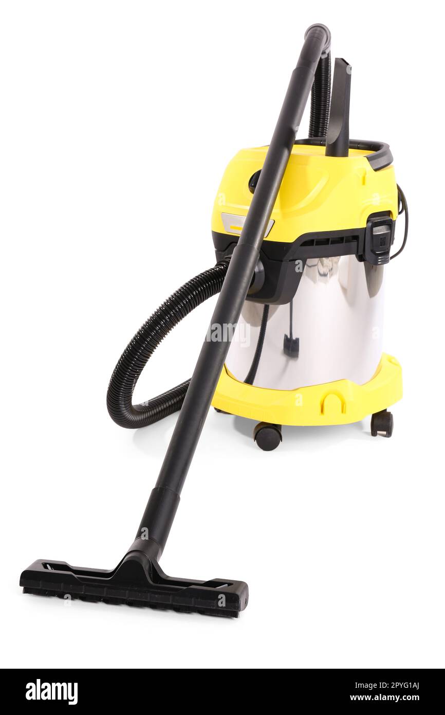 Vacuum cleaner on white background Stock Photo - Alamy