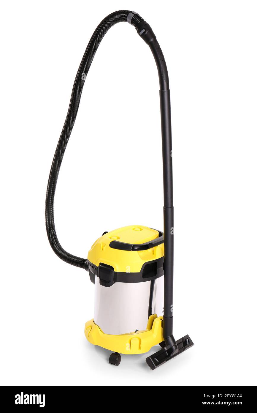 Vacuum cleaner on white background Stock Photo - Alamy
