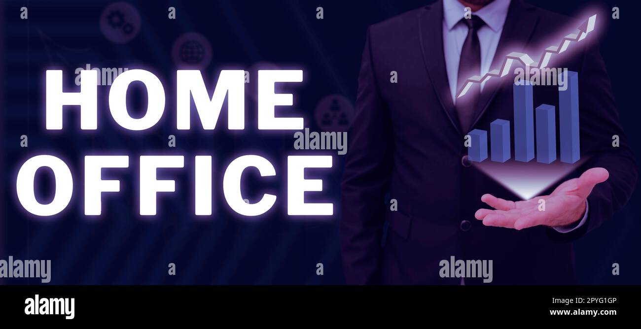Sign displaying Home Office. Business concept space designated in a ...