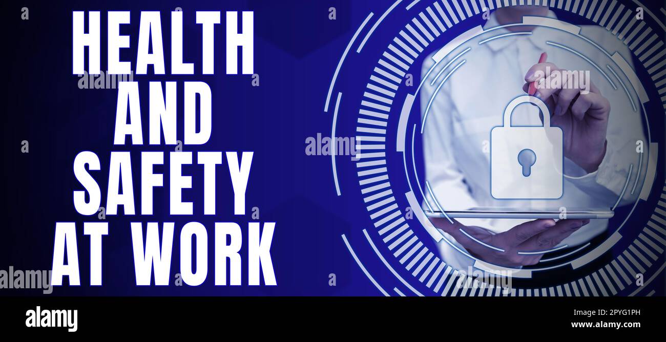 Inspiration showing sign Health And Safety At Work. Word for Secure ...