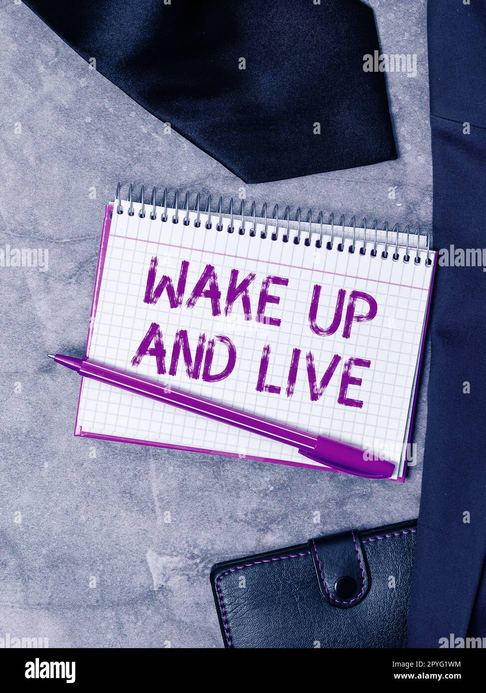 Conceptual display Wake Up And Live. Business showcase Motivation ...