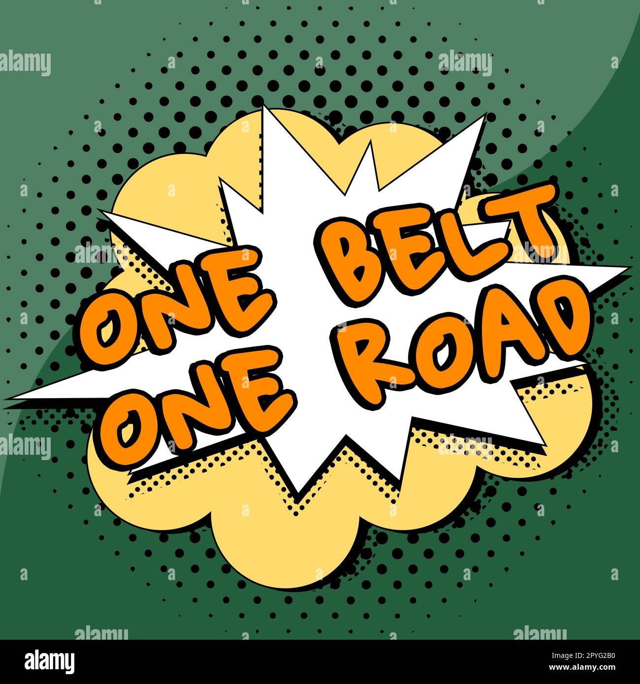 Conceptual caption One Belt One Road. Business overview Building trade ...