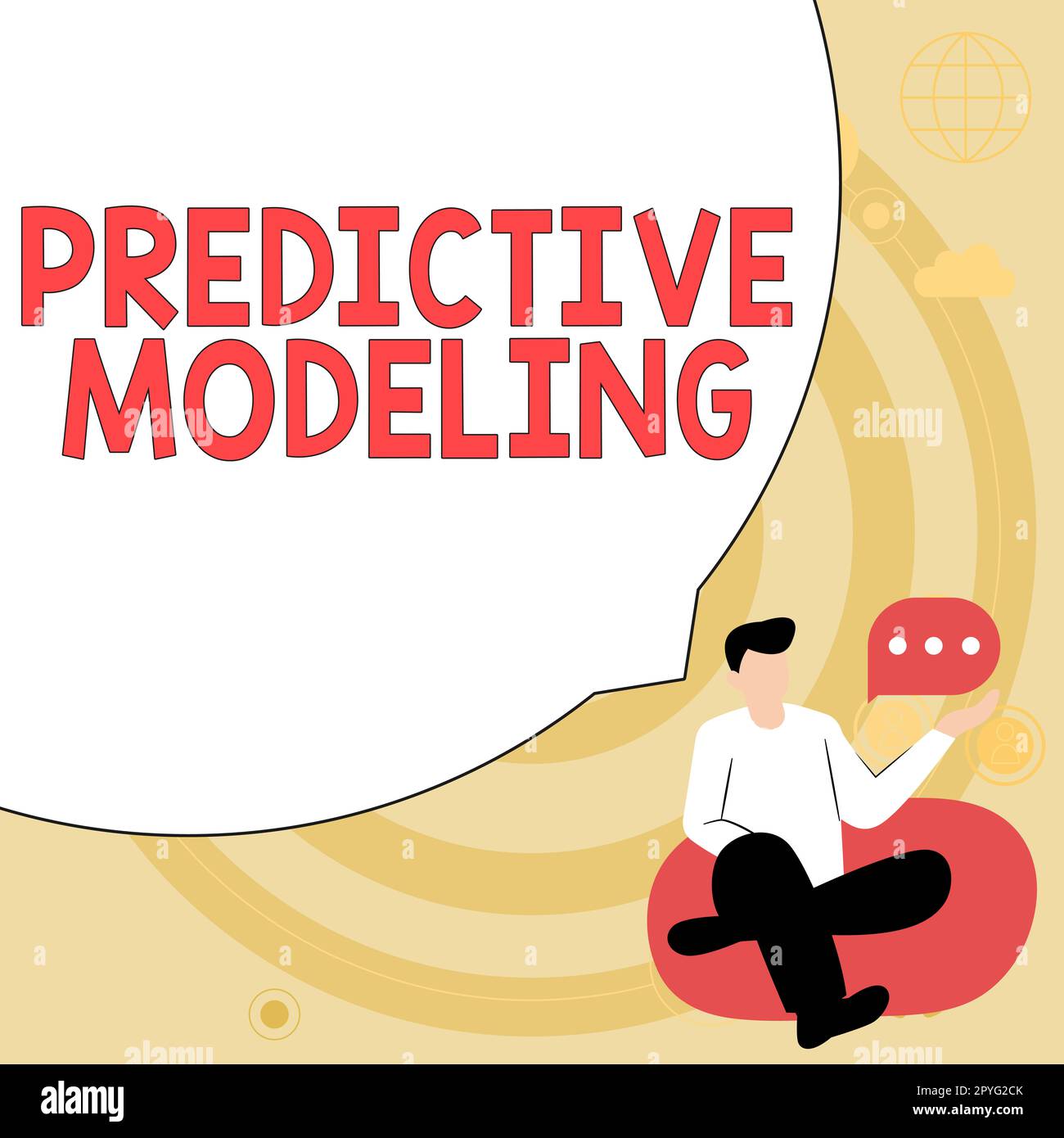 Text sign showing Predictive Modeling. Business showcase maintenance strategy driven by ...