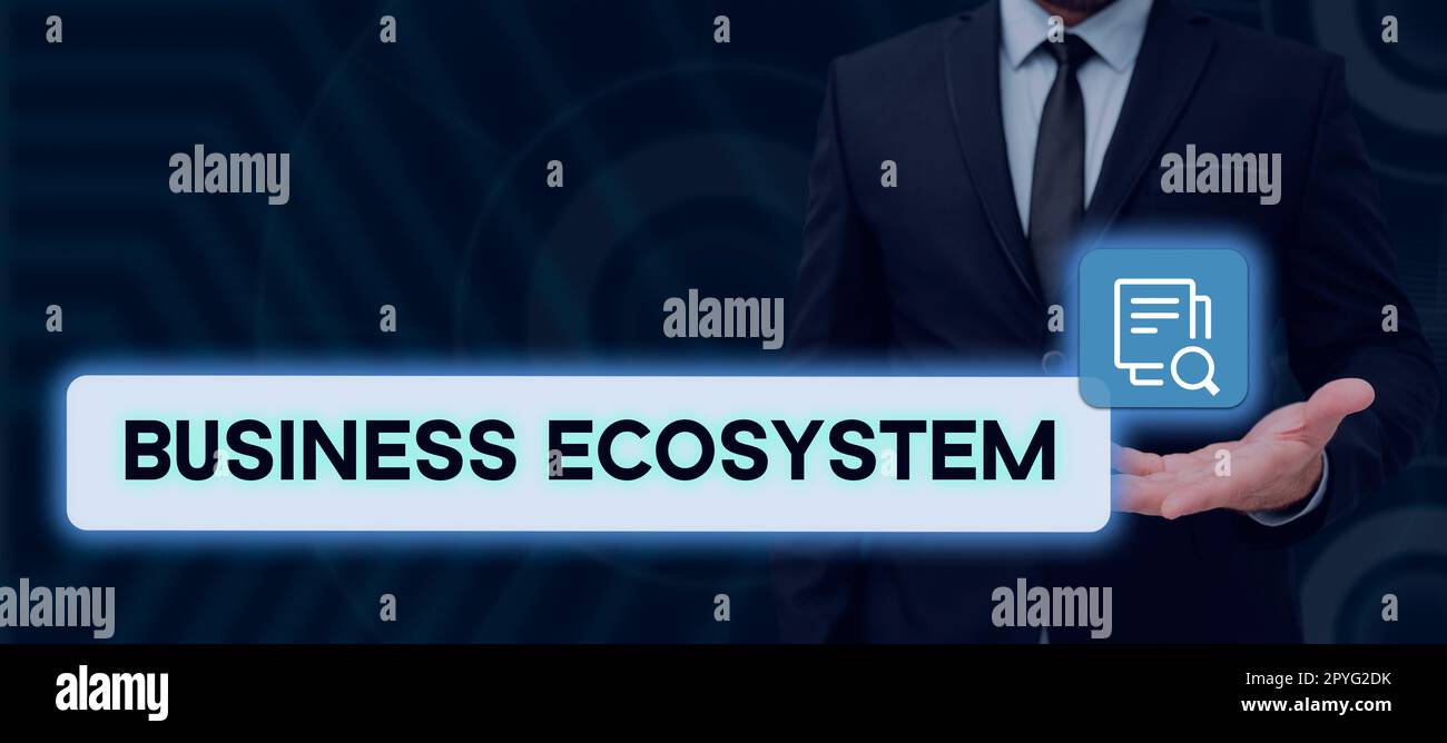 Text showing inspiration Business Ecosystem. Concept meaning Develop ... Text showing inspiration Business Ecosystem. Concept meaning Develop ...