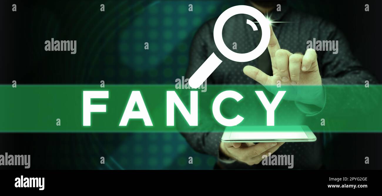 Handwriting text Fancy. Conceptual photo a feeling of liking or ...