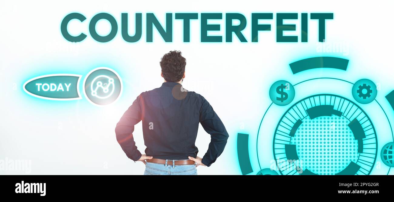 Inspiration showing sign Counterfeit. Internet Concept made in ...