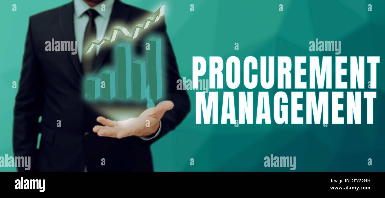 Conceptual caption Procurement Management. Business overview buying ...