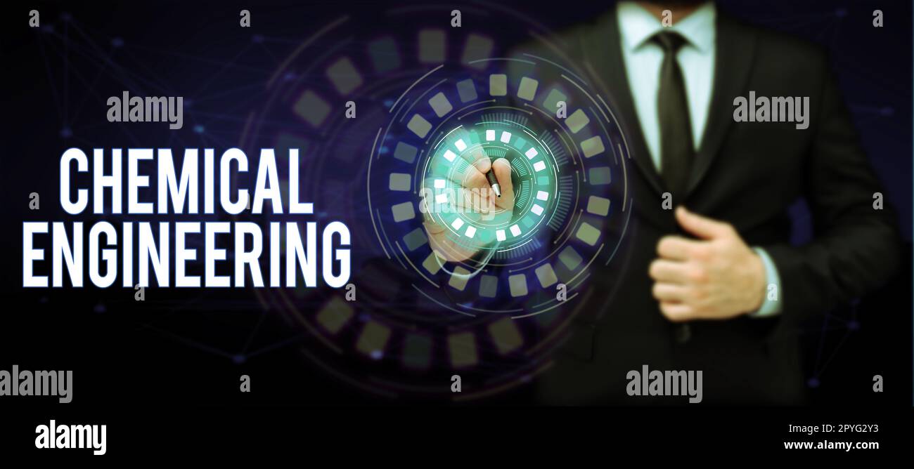 Hand writing sign Chemical Engineering. Business overview developing ...