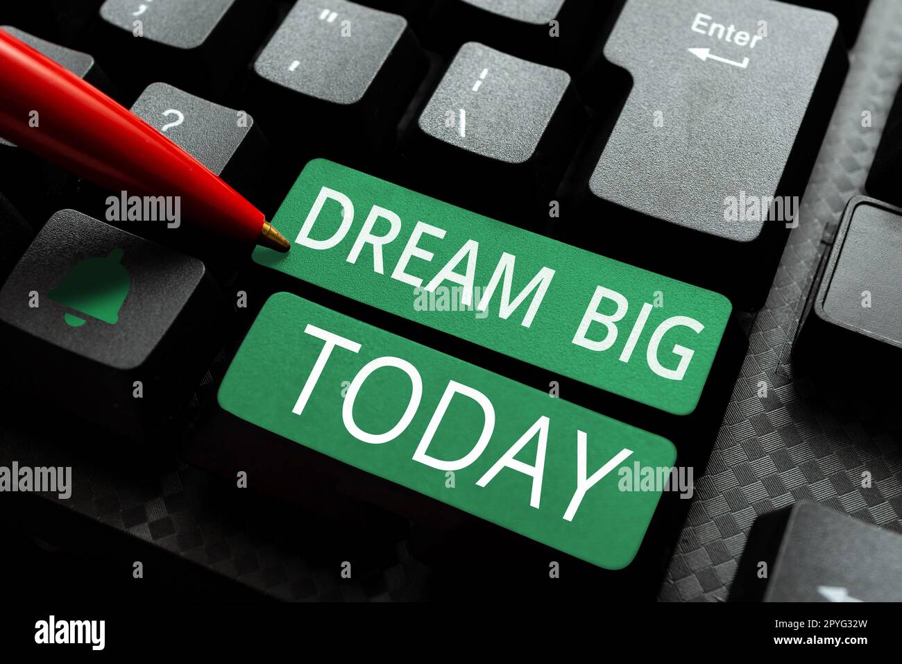 Sign displaying Dream Big. Business overview To think of something high ...