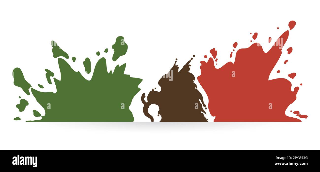 Mexican flag design made with paint splashes and splattered eagle ...