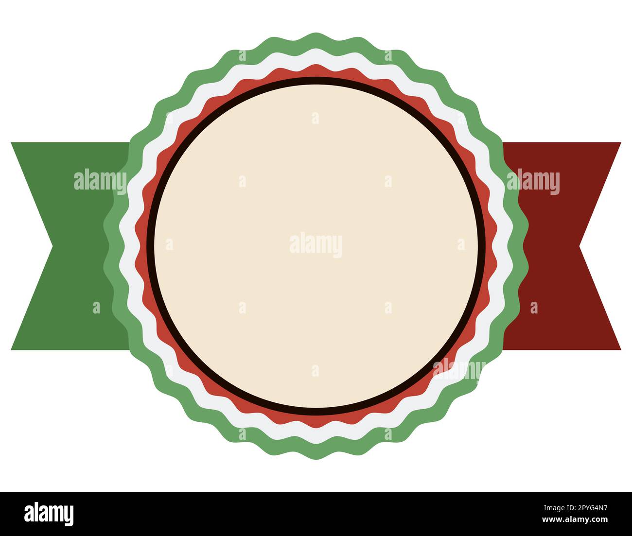 Round button and labels with Mexican colors. Template in flat style on ...