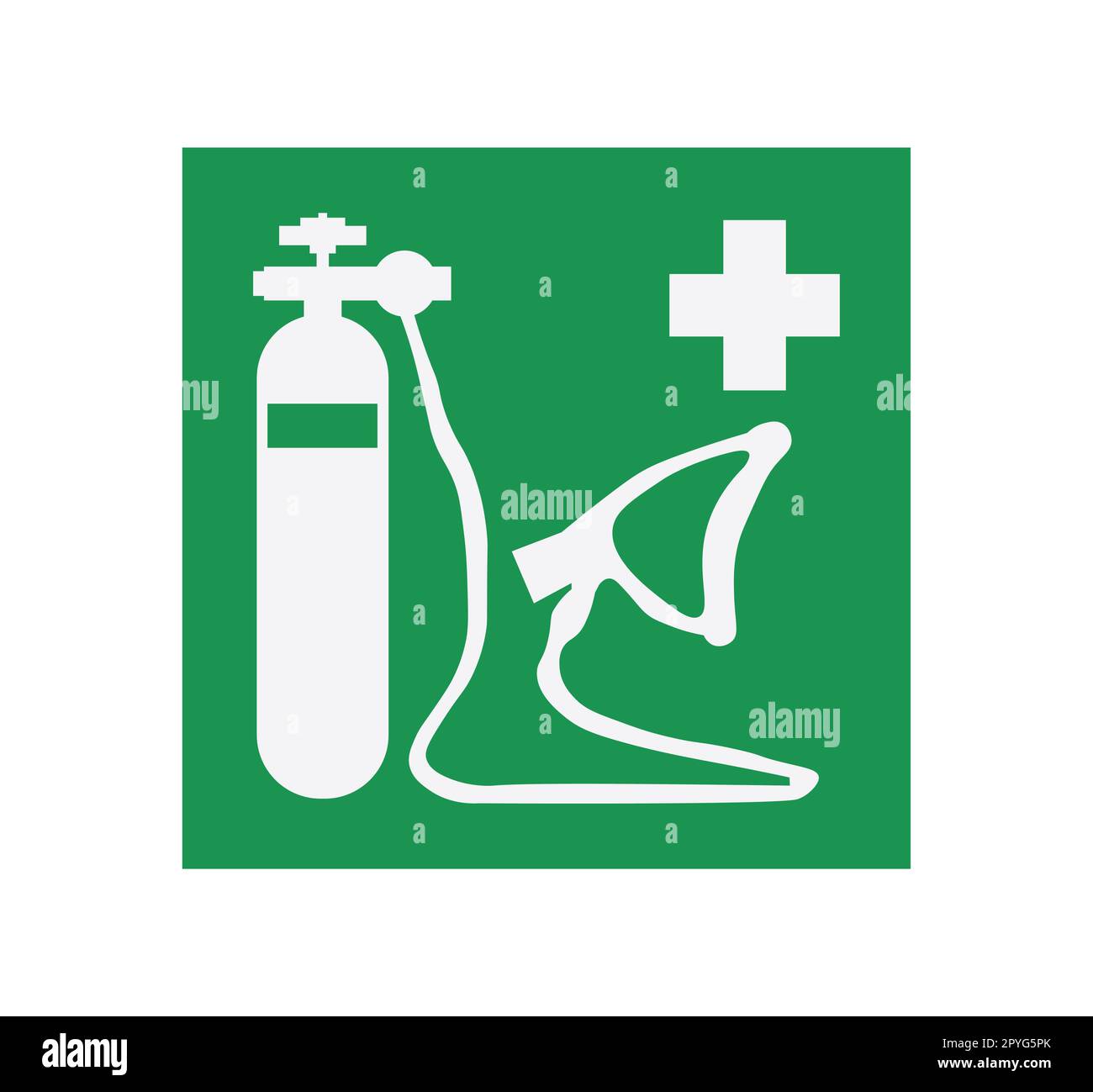 Isolated Monochromatic Oxygen Resuscitator Symbol Vector Illustration