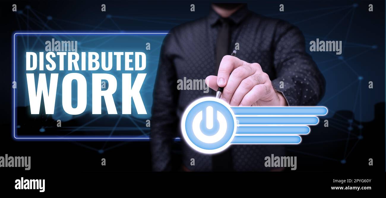 Conceptual Caption Distributed Work Word Written On Practiced By Enterprises Using Network