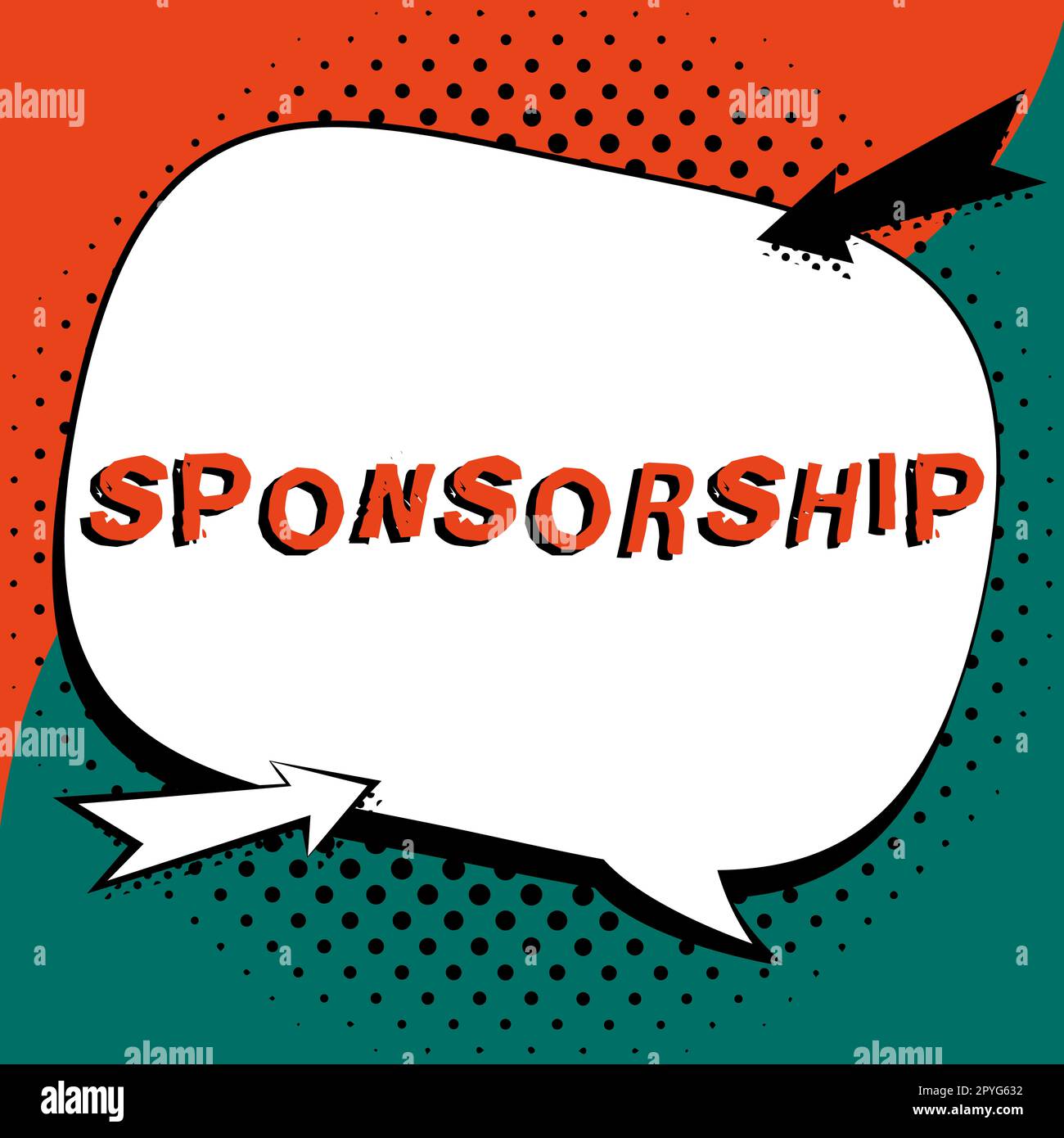 Conceptual caption Sponsorship. Conceptual photo Position of being a ...