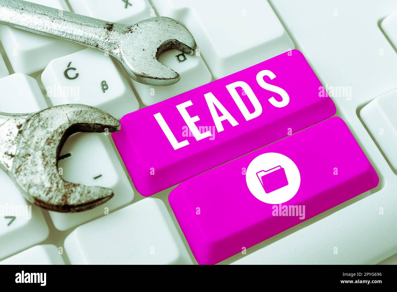 Conceptual caption Leads. Business showcase route or means of access to ...