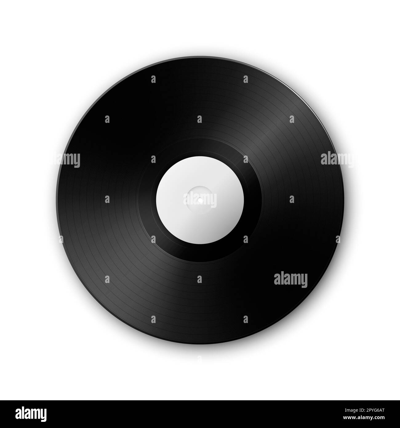 Realistic music gramophone vinyl LP record icon isolated on white ...