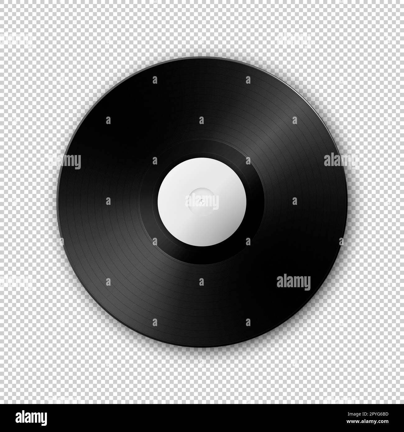 Realistic vector music gramophone vinyl LP record icon. Design template ...