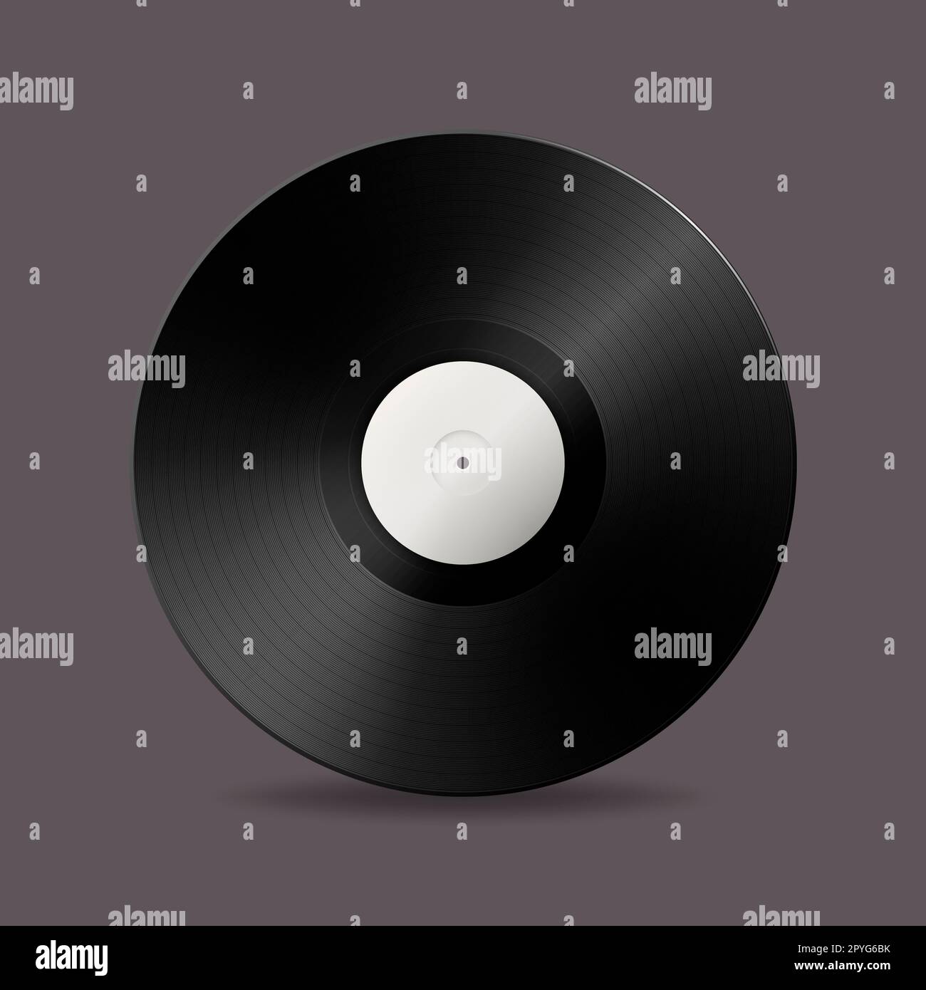 Realistic vector music gramophone vinyl LP record icon. Design template ...