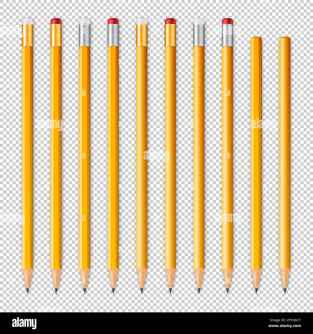 Realistic pencil icon set. Design templates. Vector EPS10 illustration ...