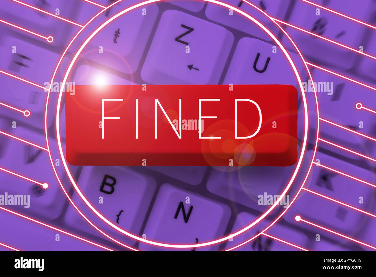 Conceptual caption Fined. Business concept No penalty charge for late ...