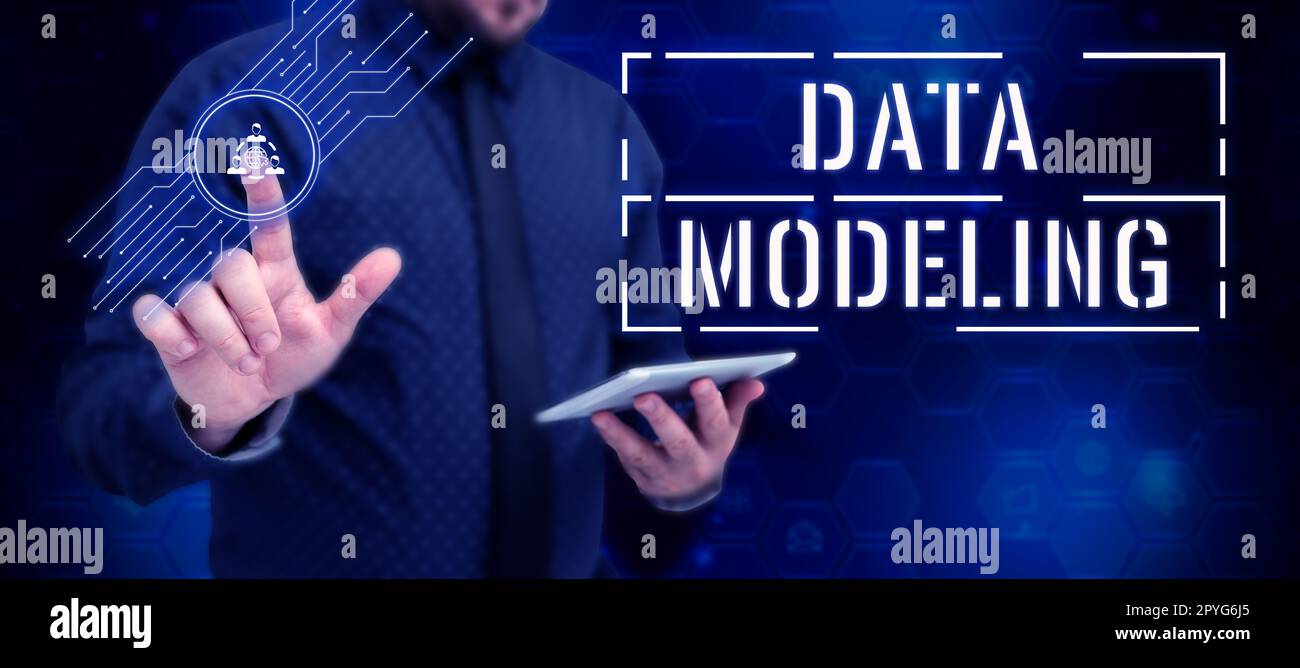 Inspiration showing sign Data Modeling. Internet Concept process of transferring data between ...