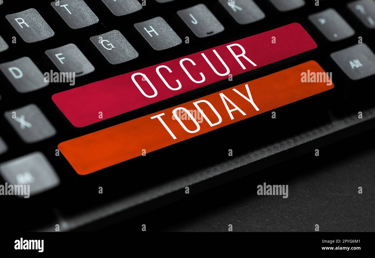 Text showing inspiration Occur, Conceptual photo especially of ...