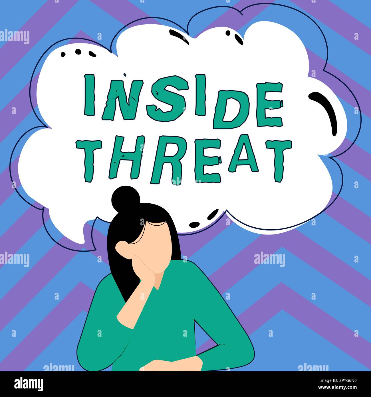 Hand writing sign Inside Threat. Word for Information that only an ...