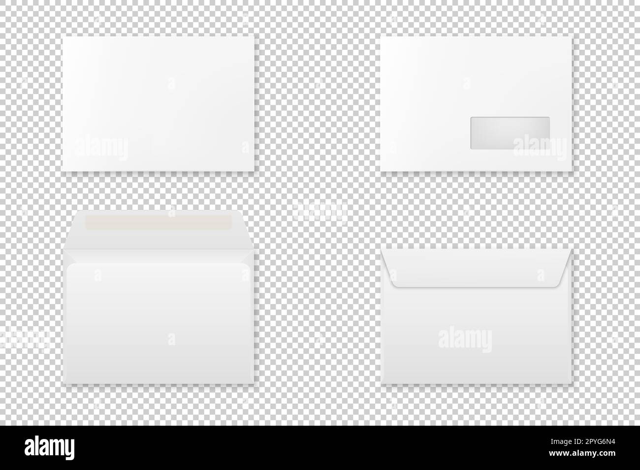 Blank realistic envelope mockup set. Vector EPS10 illustration Stock ...