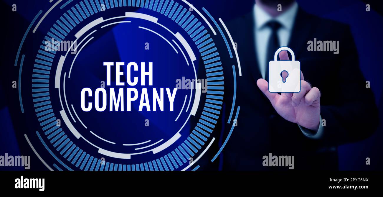 Writing displaying text Tech Company. Business approach a company that ...