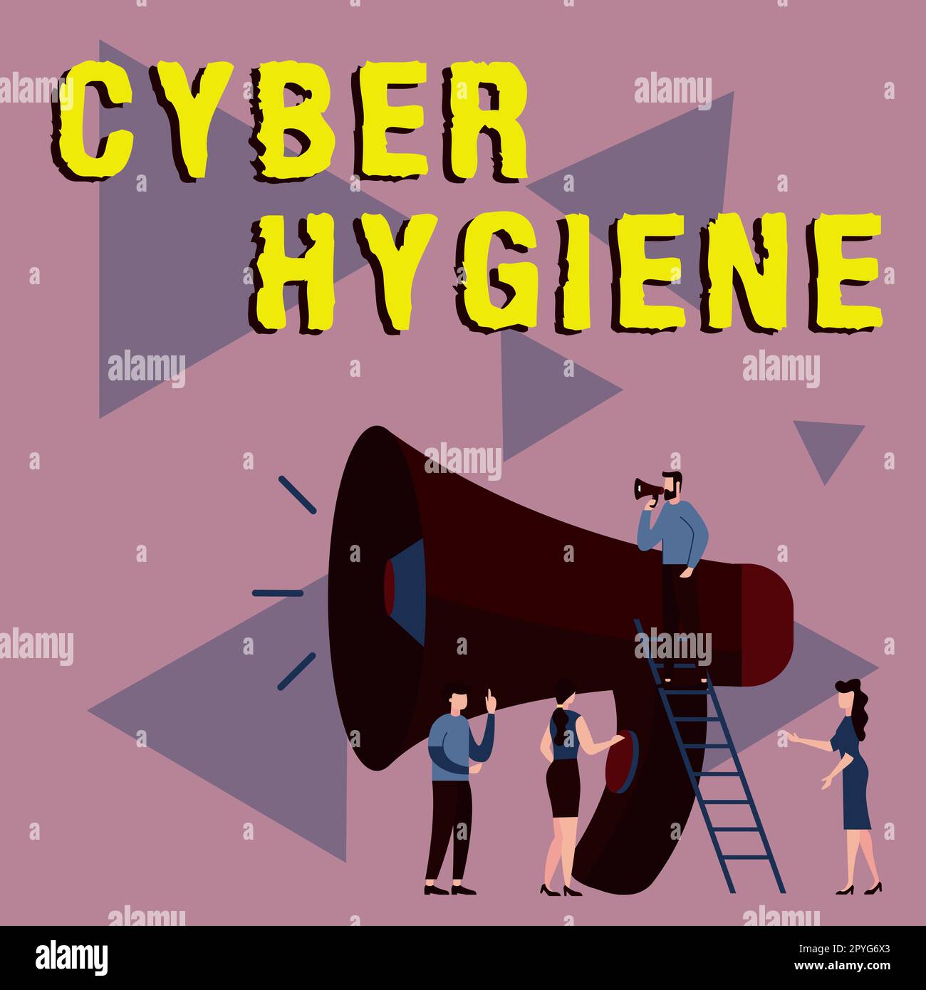 Conceptual caption Cyber Hygiene. Business concept steps that computer ...
