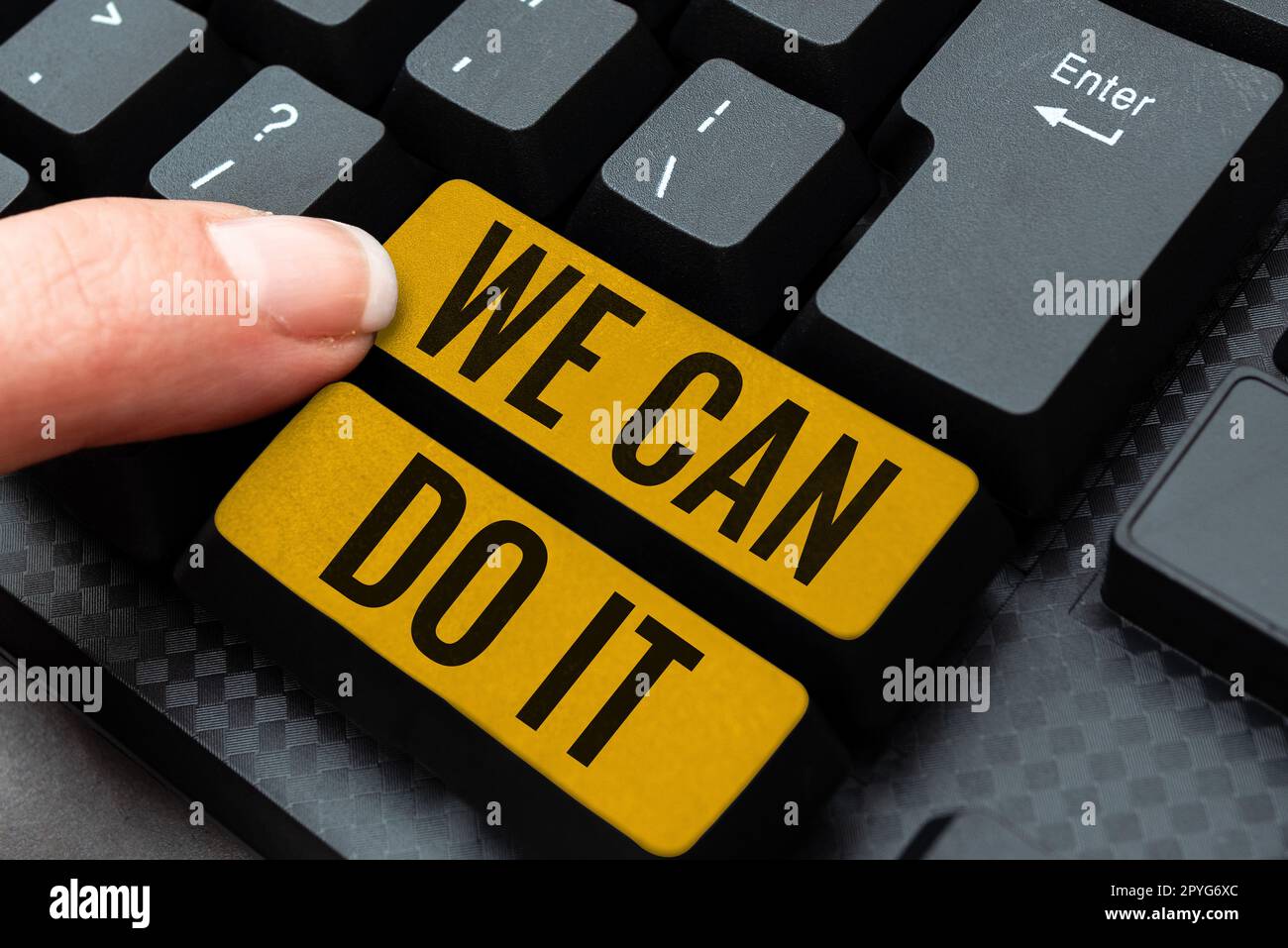 Handwriting text We Can Do It. Business showcase see yourself as ...