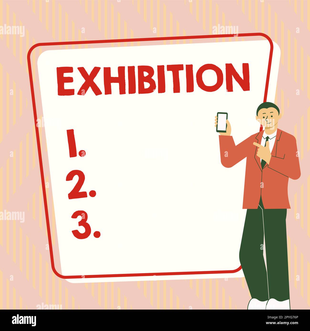 Text sign showing Exhibition. Word Written on and act of exposing ...