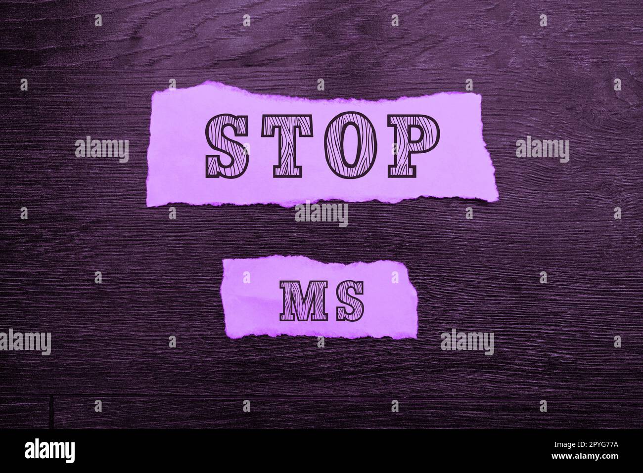 Conceptual caption Stop Ms. Word Written on prevent disease marked by ...