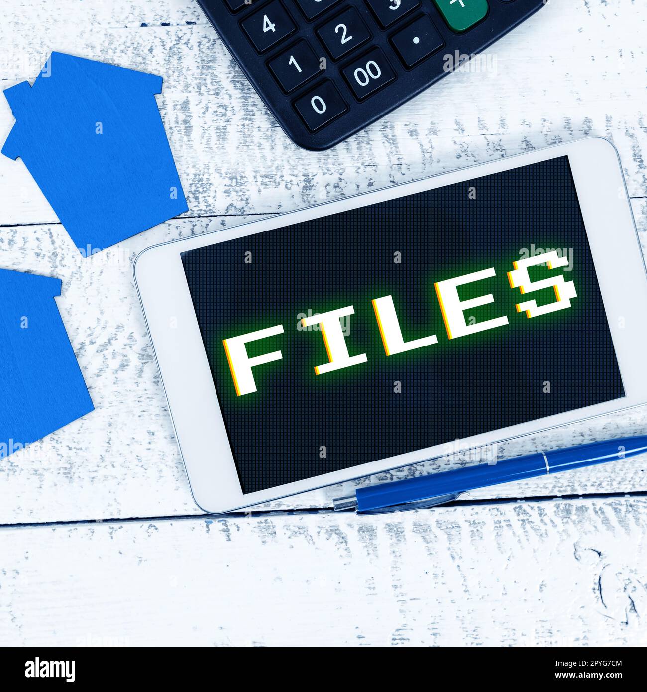 Sign displaying Files. Business idea Folder box for holding loose ...