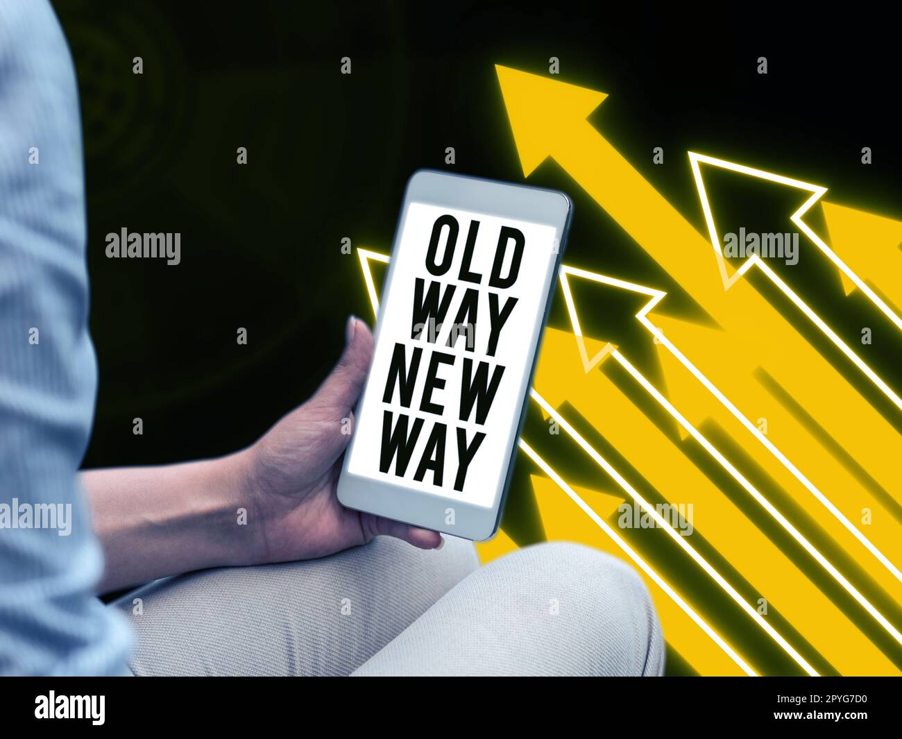 Conceptual caption Old Way New Way. Concept meaning talking how you can ... Conceptual caption Old Way New Way. Concept meaning talking how you can ...