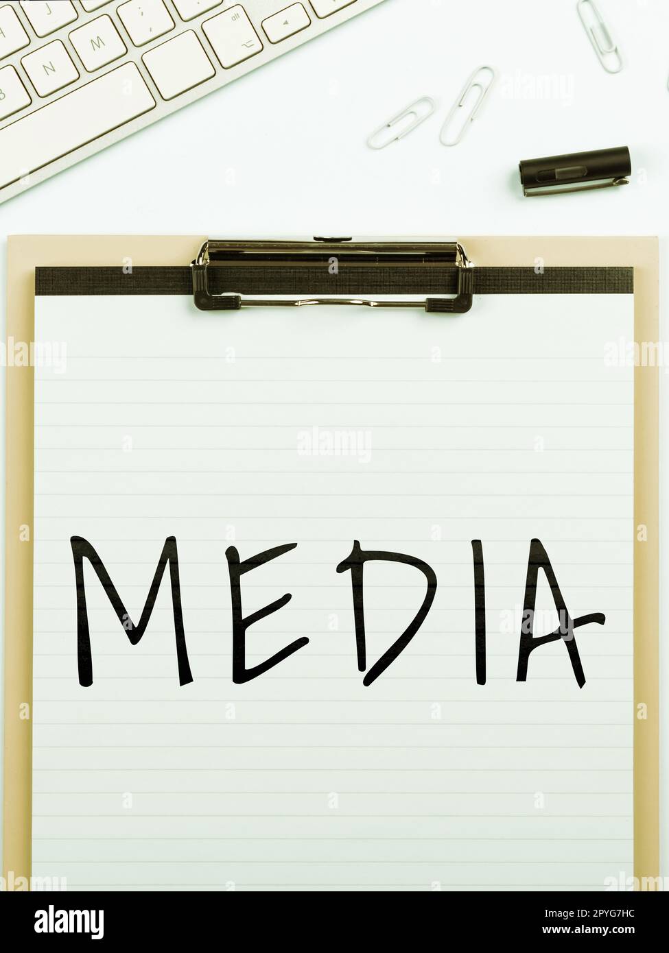 Sign displaying Media. Business concept the main means of mass ...
