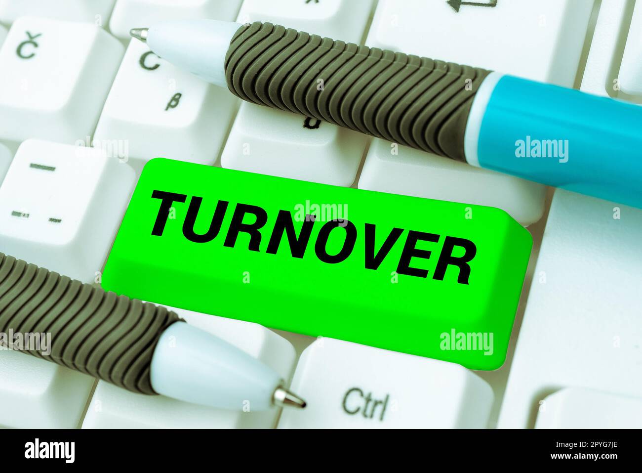 Conceptual display Turnover. Word for the percentage of workers who ...