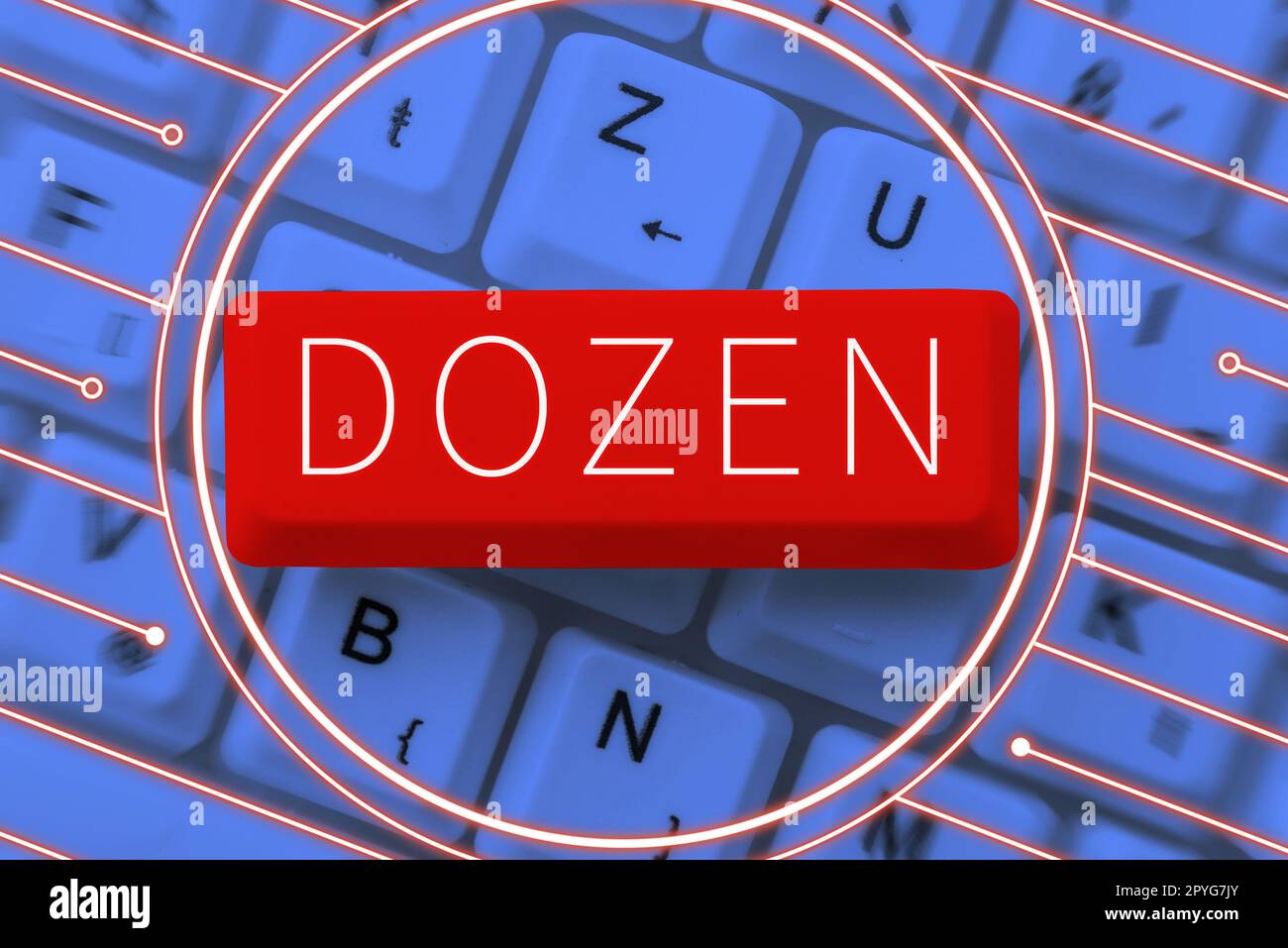 Inspiration showing sign Dozen. Business overview group or set of ...