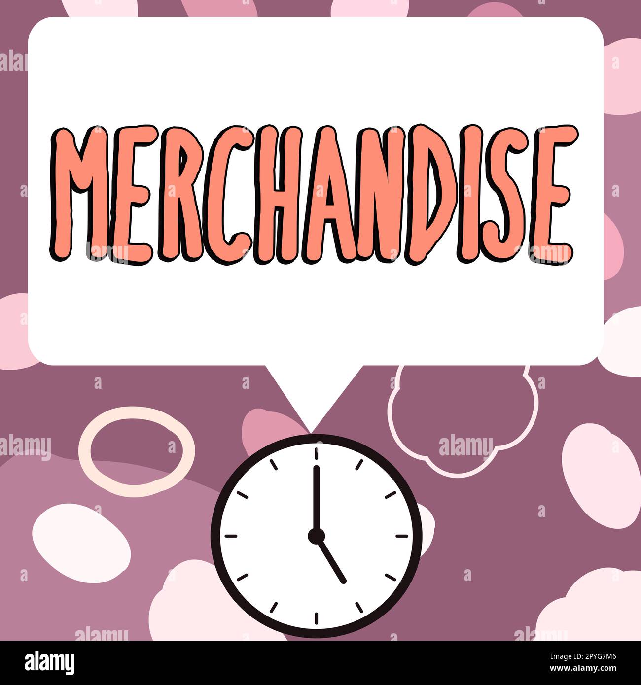 Text sign showing Merchandise. Business idea the commodities or goods ...