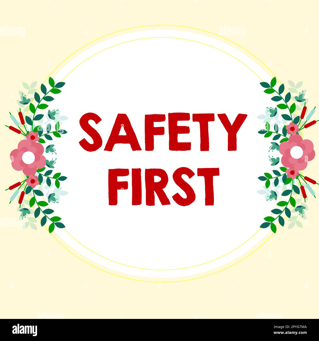 Inspiration showing sign Safety First. Word for Avoid any unnecessary ...