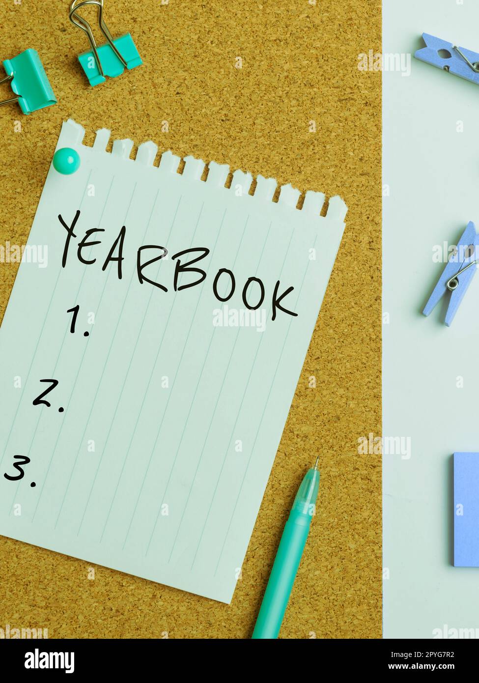 Sign displaying Yearbook. Business concept publication compiled by ...