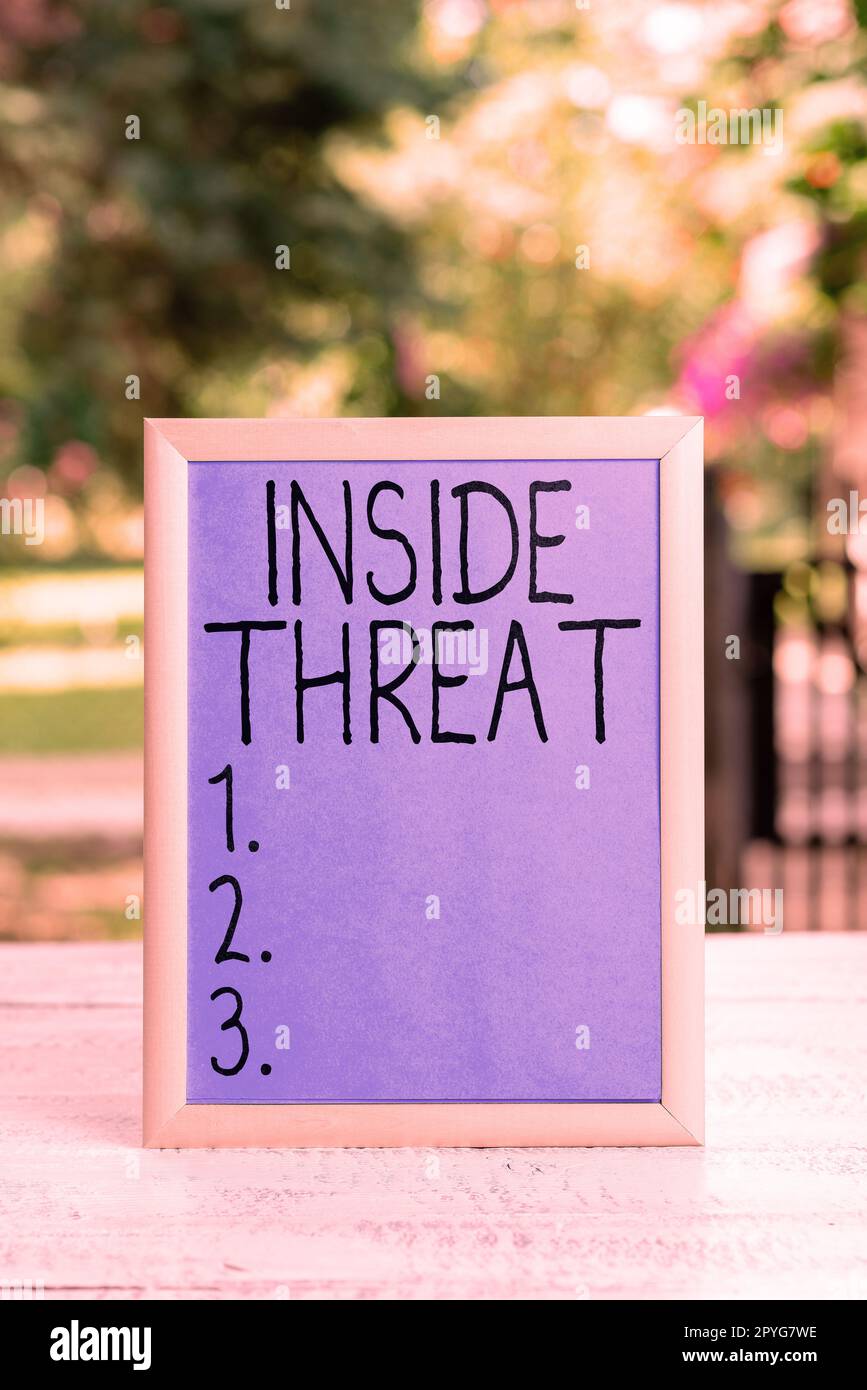 Conceptual caption Inside Threat. Concept meaning Information that only ...
