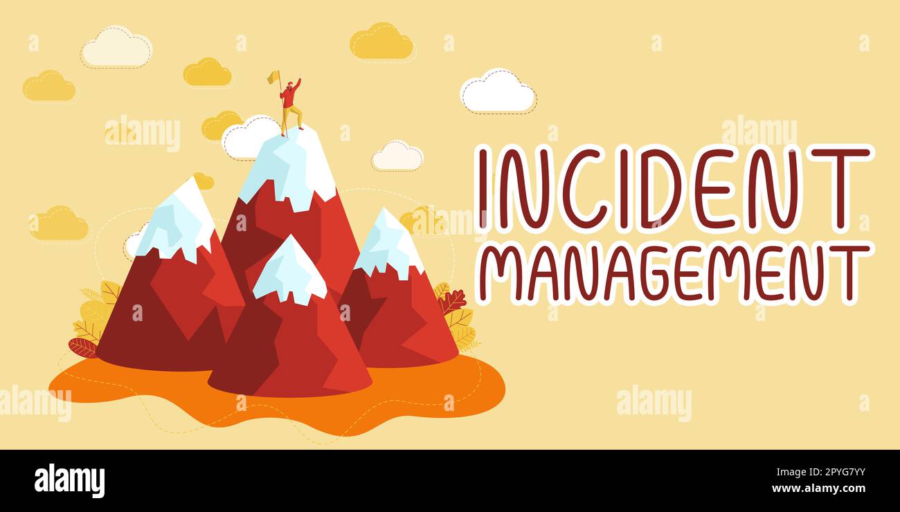 Sign displaying Incident Management. Word Written on Process to return ...
