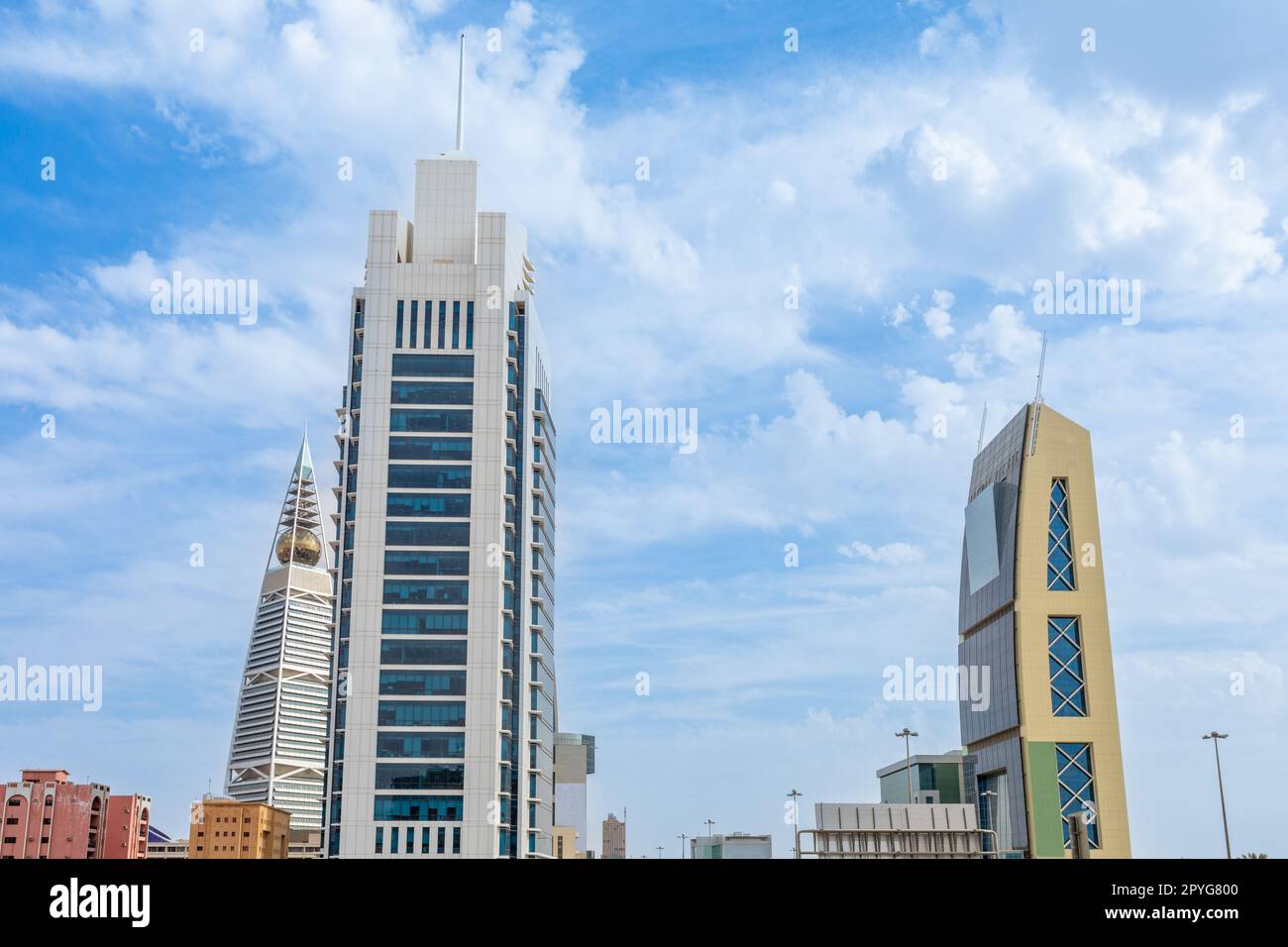 Modern buildings in Al Olaya the city center of Riyadh, Saudi Arabia ...