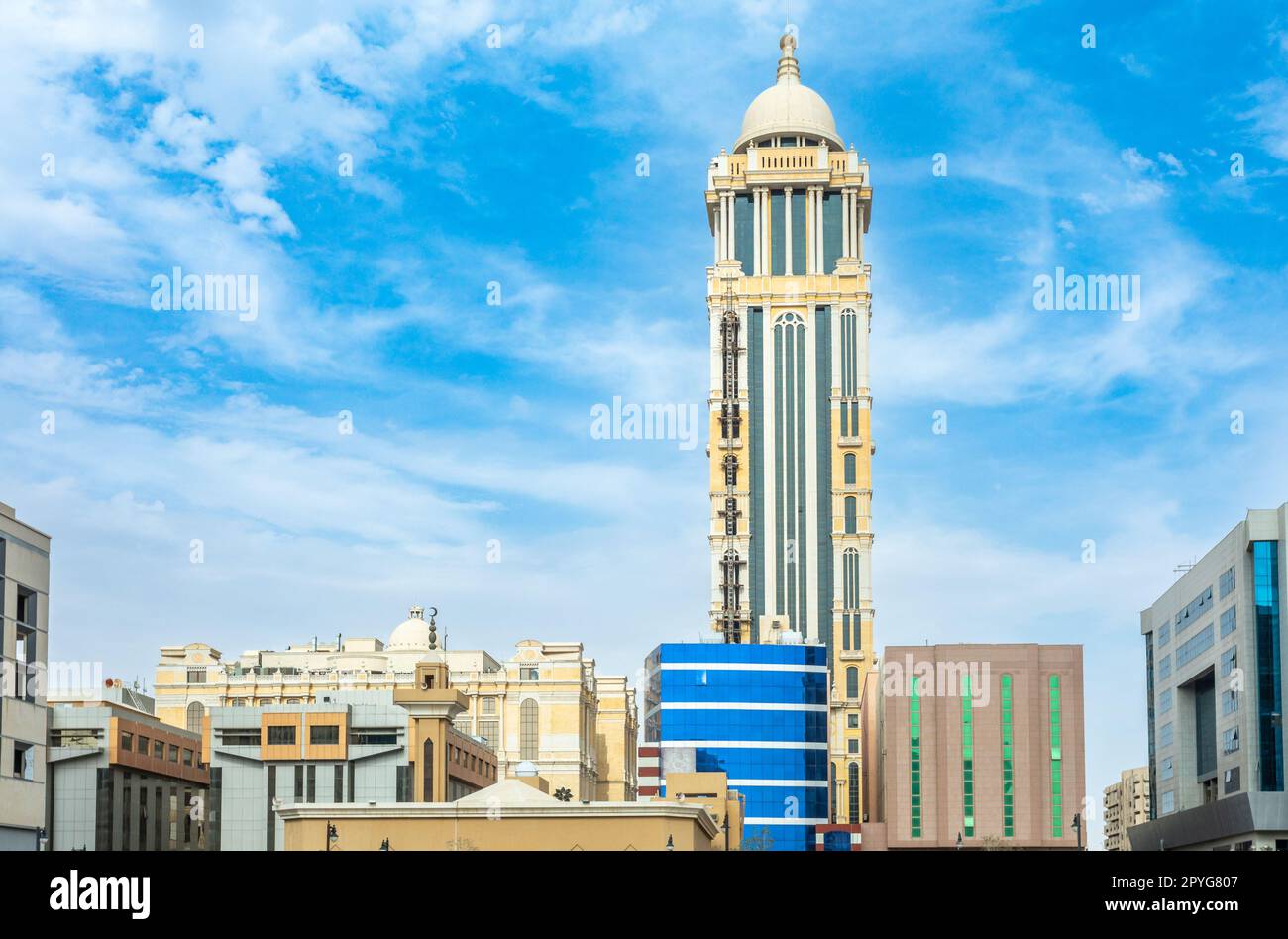 Modern buildings in Al Olaya the city center of Riyadh, Saudi Arabia ...