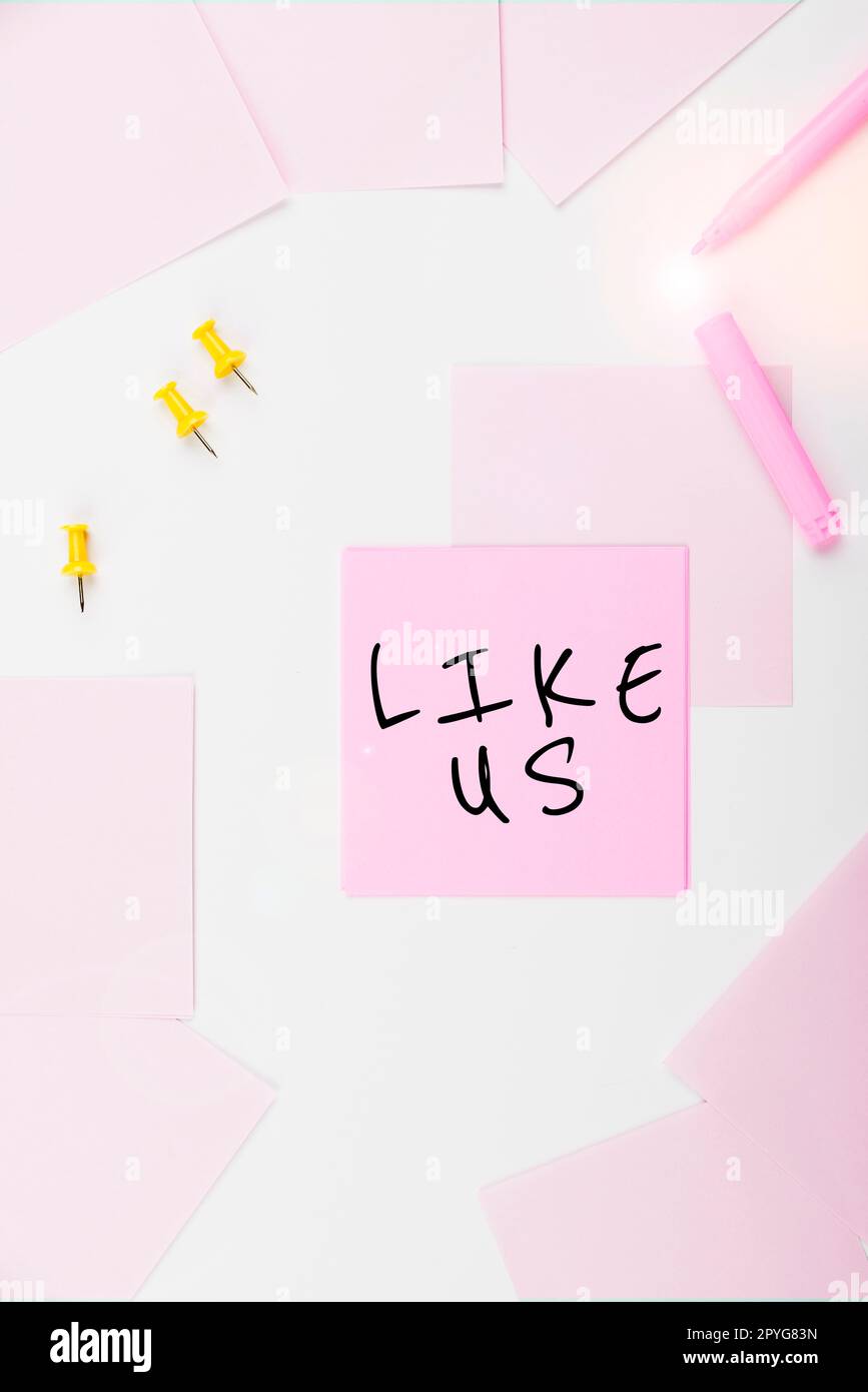 Writing Displaying Text Like Us Conceptual Photo Asking To Follow On