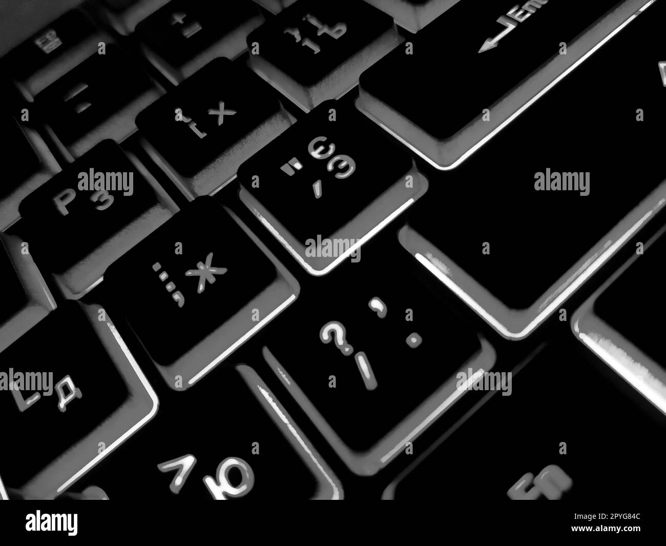 Illuminated computer keyboard close up Stock Photo - Alamy Illuminated computer keyboard close up Stock Photo - Alamy