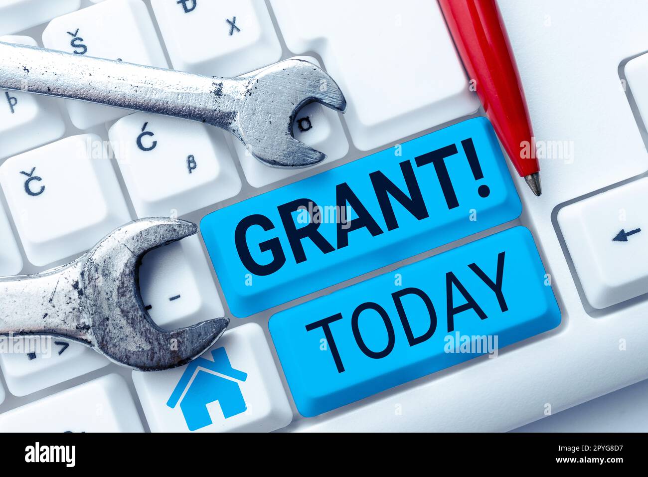 Sign displaying Grant. Business concept Money given by an organization ...