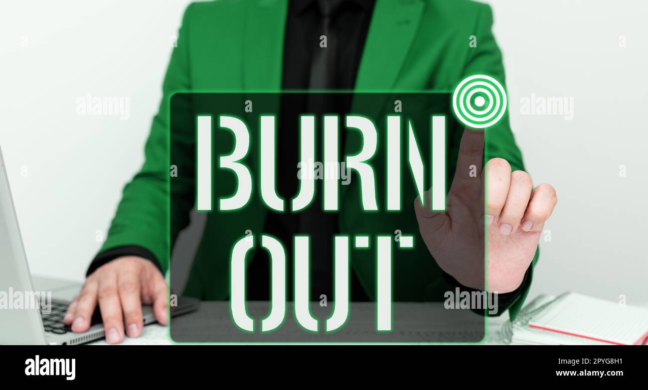 Inspiration showing sign Burn Out. Business concept Feeling of physical ...