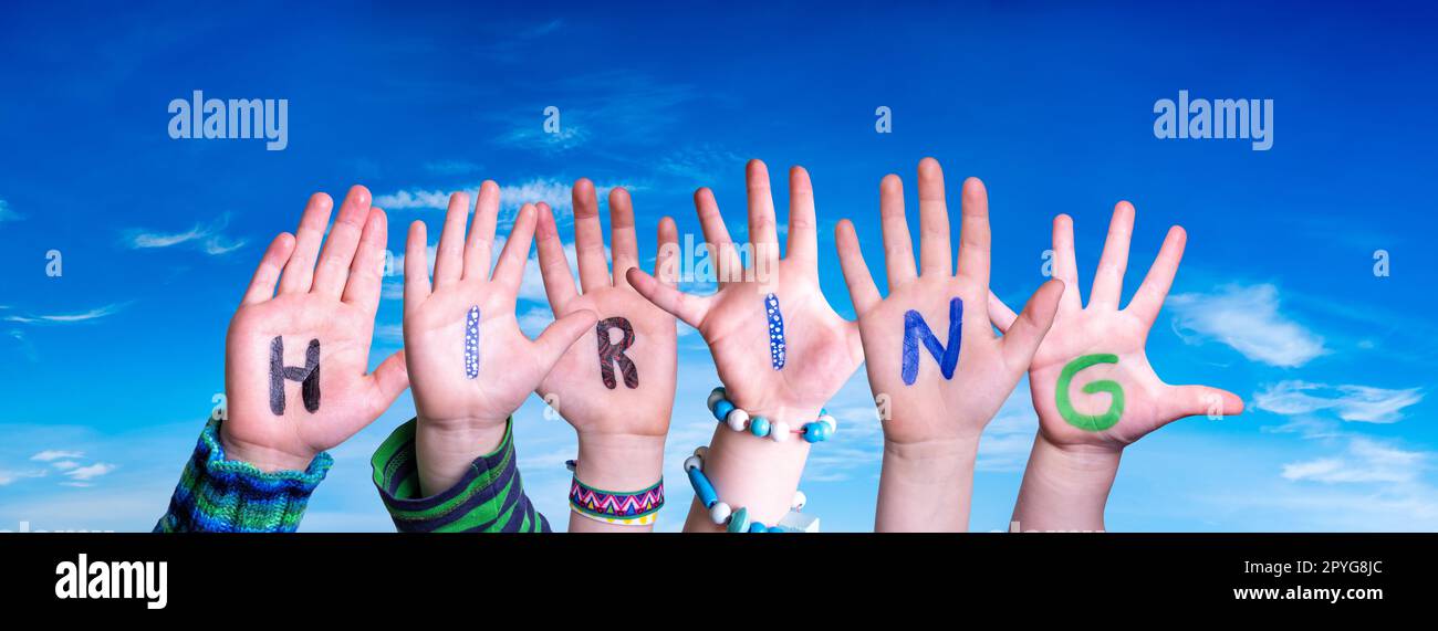 Hiring sign hands recruitment hi-res stock photography and images - Alamy